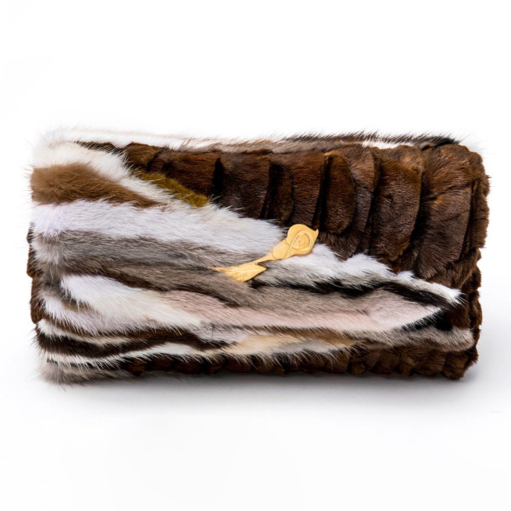 Ingrid Brown Mink with Hint of Rose and Blue – Cecy Handbags